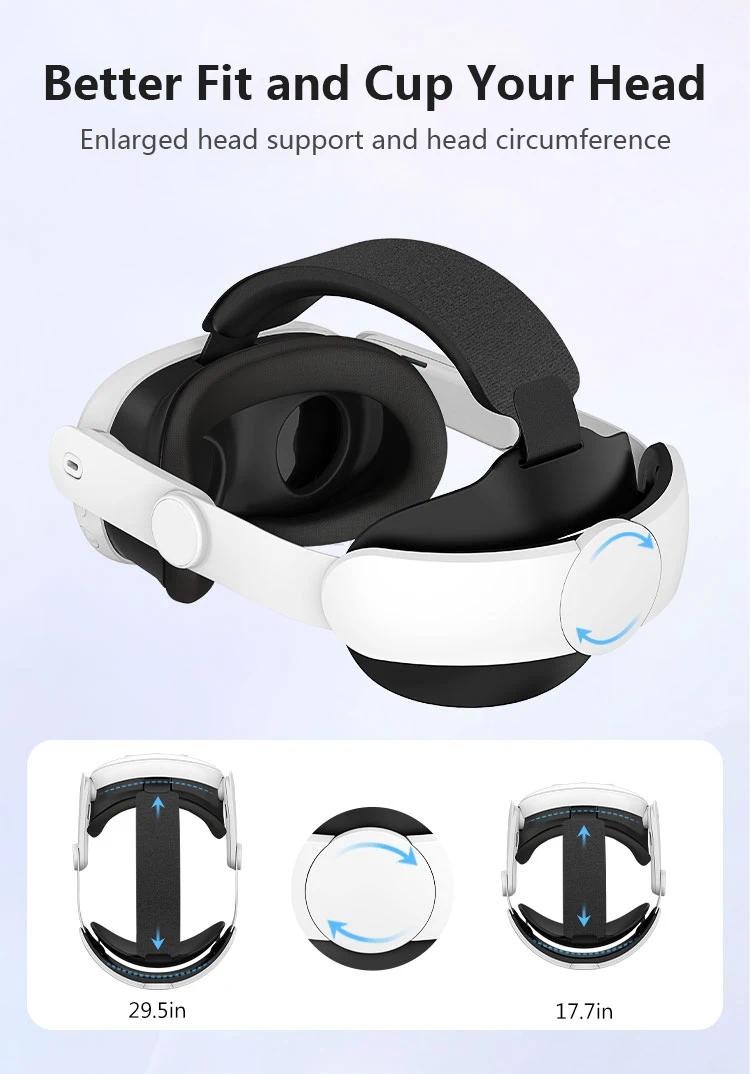 For Meta Quest 3/Quest 3S VR Adjustable Head Strap Comfortable to Wear ...