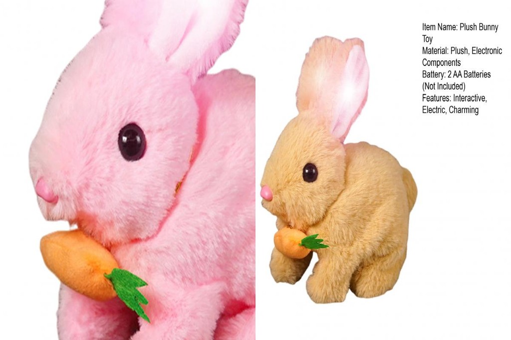 Realistic Movement Plush Rabbit Plush Bunny Toy Jumping Bunny Toy with ...