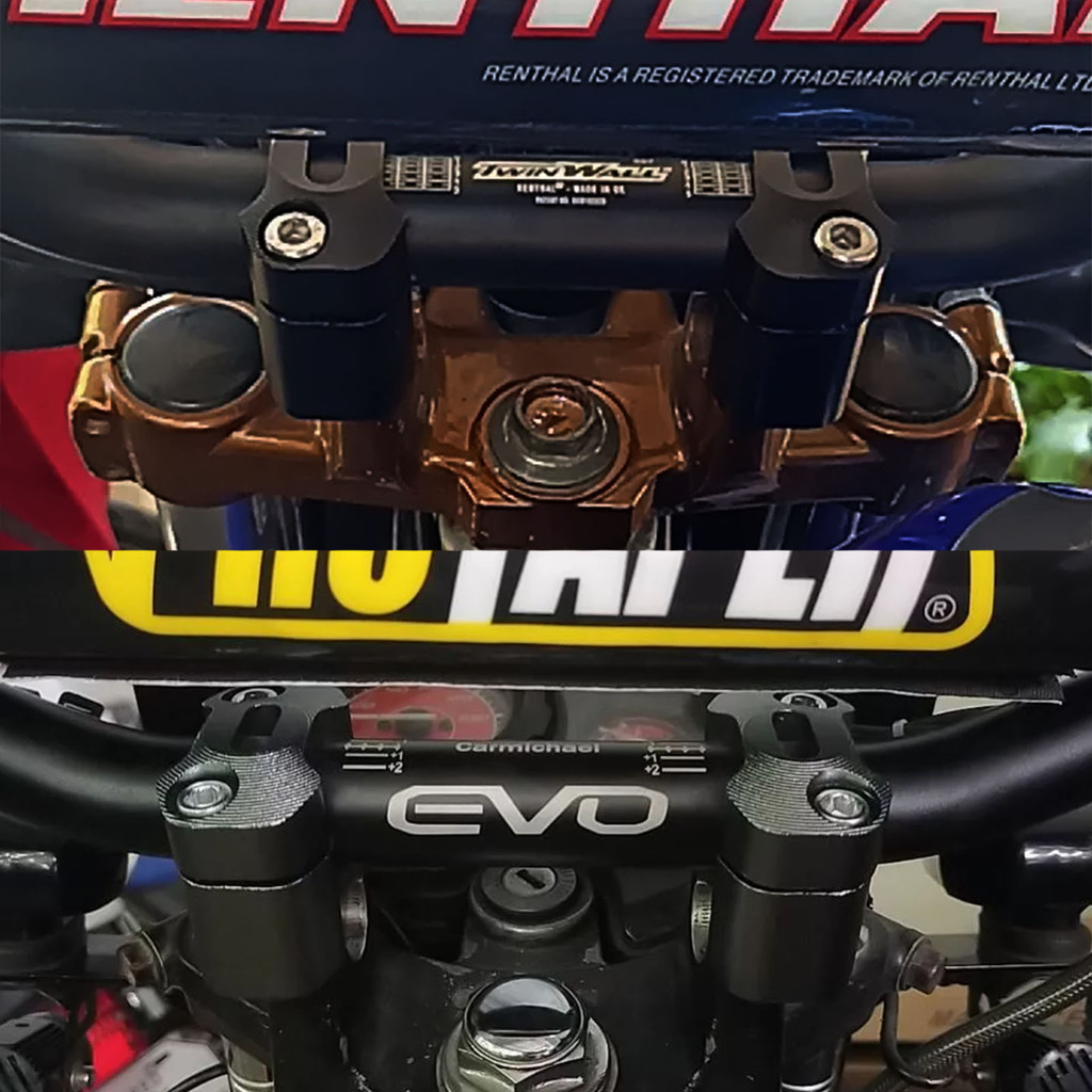 2PCS 22MM/ 28MM CNC HANDLE BAR LIFTER HANDLE BAR EXTENSION WITH BUSING ...