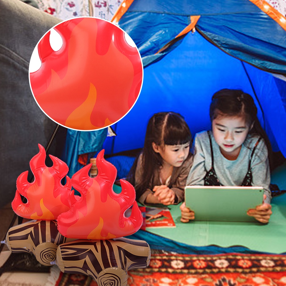 3D Thickened PVC Artificial Flame Camping Prop / Outdoor Camping ...