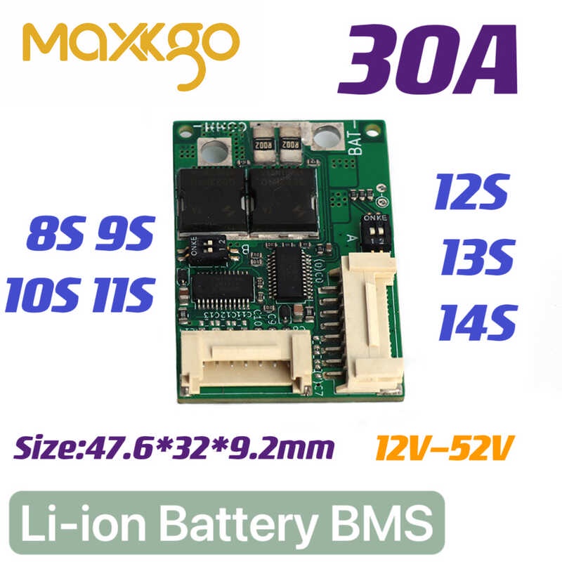 BMS 8S 13S 10S 14S 30A Li-ion Battery BMS 12V-52V 18650 Battery Pack ...