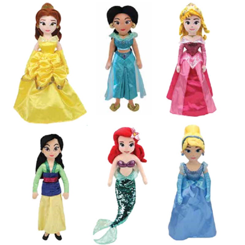 TY Beanie Glitter Mata 18" Anime Movie Princesses Ariel Belle ...