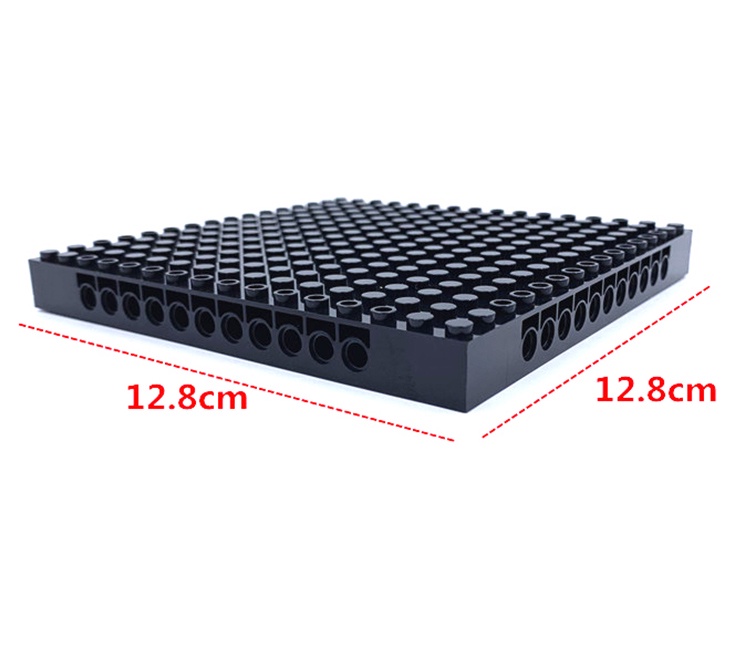 1PC Baseplate Building Block Base Plate Black Splice Brick DIY ...