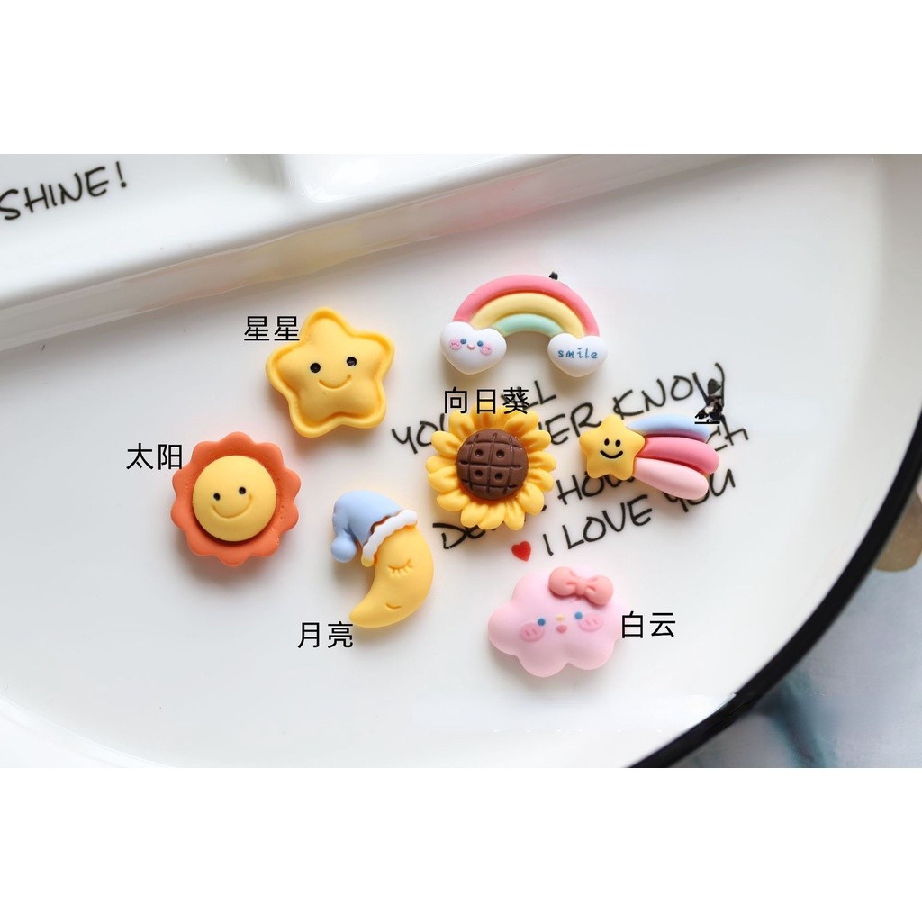 Star Rainbow Croc Design Jibitz Charm Sunflower Shoe Decoration Pink ...