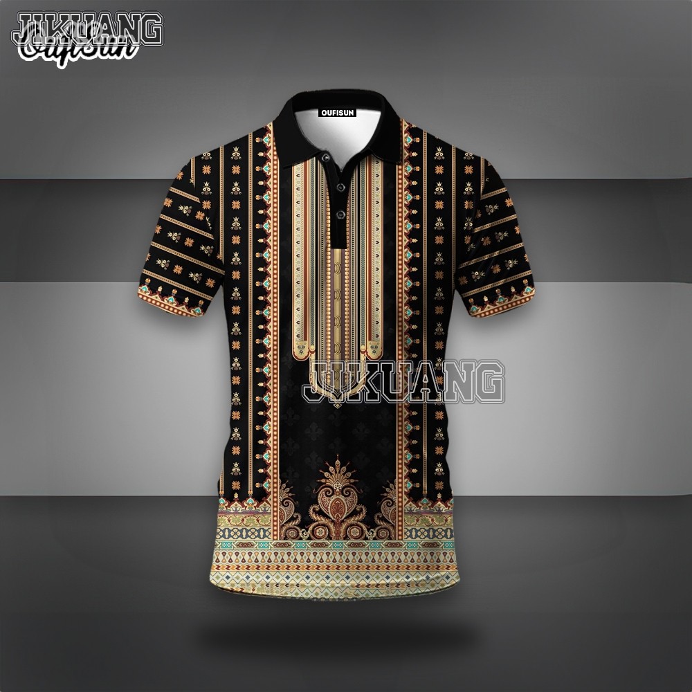 Ethnic Tribal Philippine Asean Barong Men's Short-sleeved Shirt 3D ...
