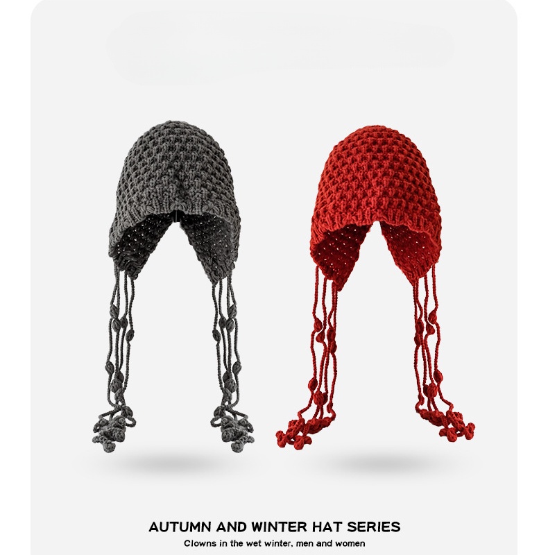 2023 New Arrival New Year‘s Hat Female Warm Wool Tassel Hat Sweet and ...