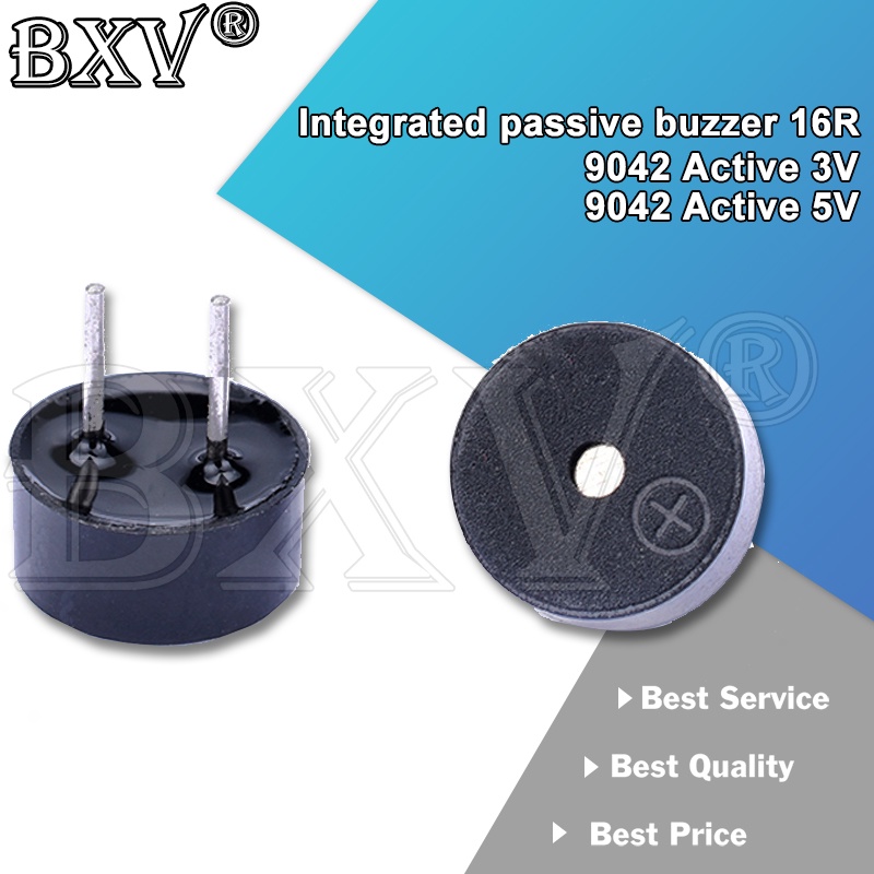 10PCS 3V 5V 9042 Active/Passive Mini Piezo Buzzer Speaker DIY Electronics 9042 9x4.2mm ...