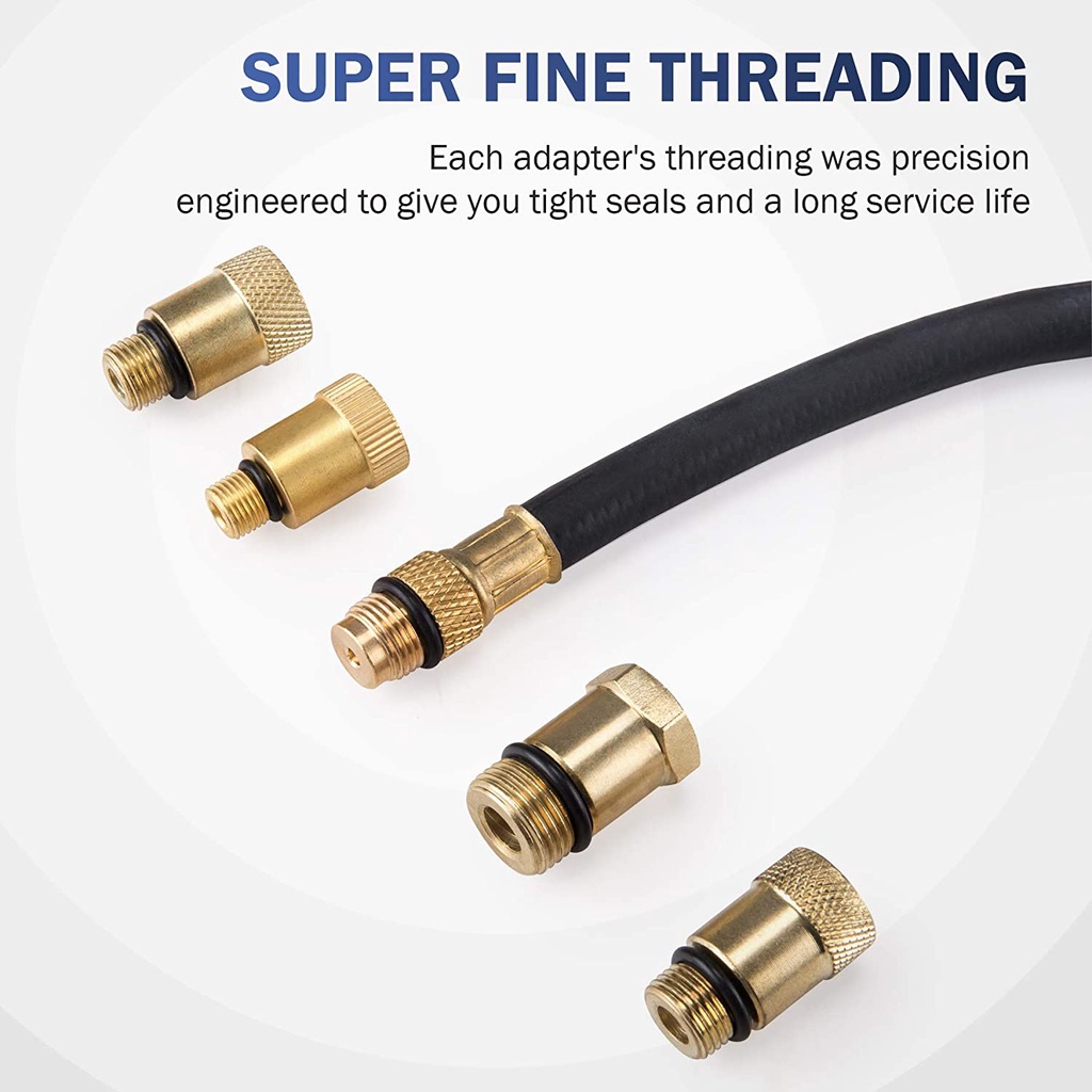 8 PCS Gasoline Engine Compression Tester Cylinder 0-300 PSI Automobile ...