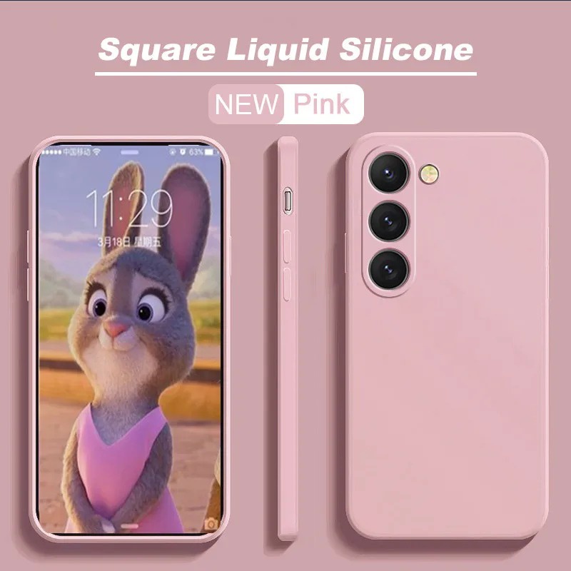 for Samsung Galaxy A54 A34 A14 A13 5G A24 4G Case Shockproof Square Liquid Silicone Camera Lens ...