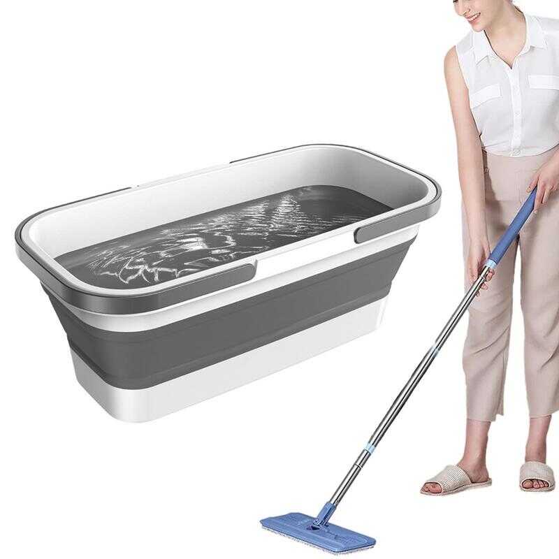 Mga Kagamitang Pag-Fold Mop Bucket Collapsible Portable Wash Basin ...