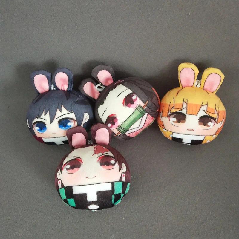 10cm Anime Demon Slayer Plush Pendant Toys Kimetsu No Yaiba Manga Slime ...