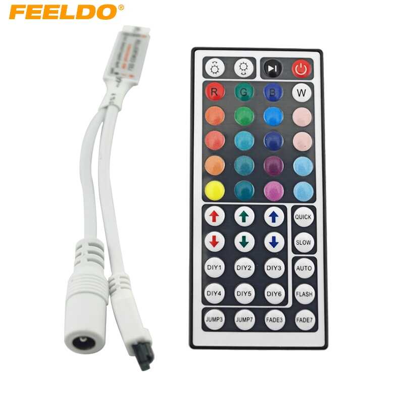 FEELDO Car DC12V Mini IR Wireless Controller na may 44 Keys Remote ...