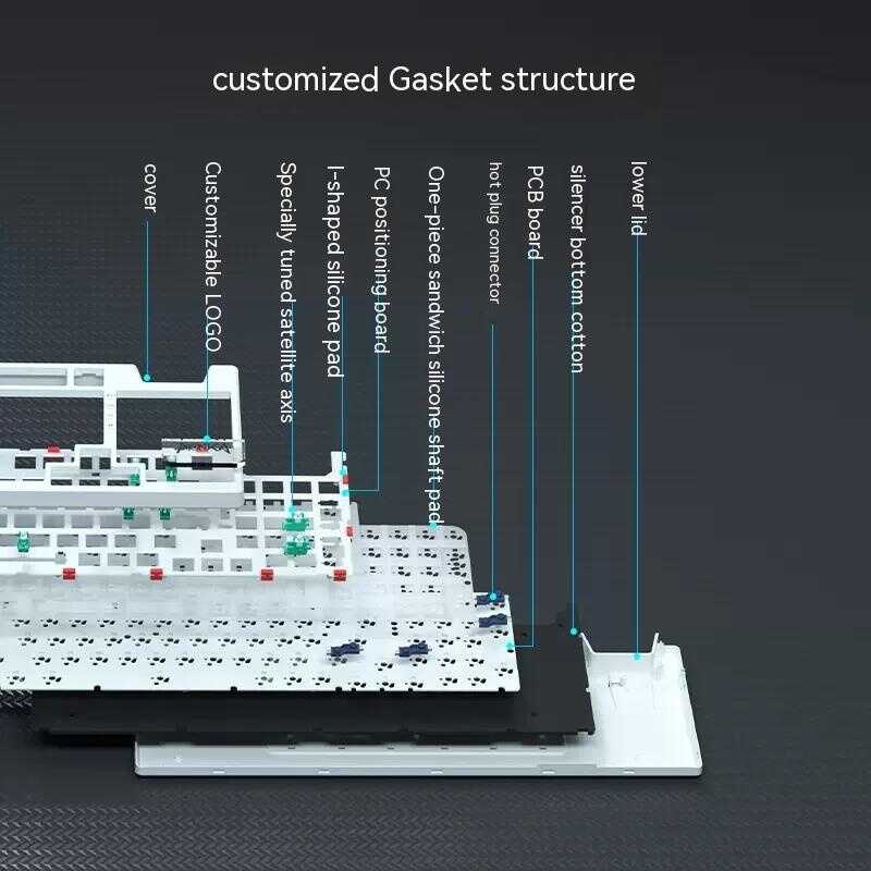 §≌ Dk67v2 Wireless Mechanical Keyboard Kit With Knob DIY 66-Key RGB ...