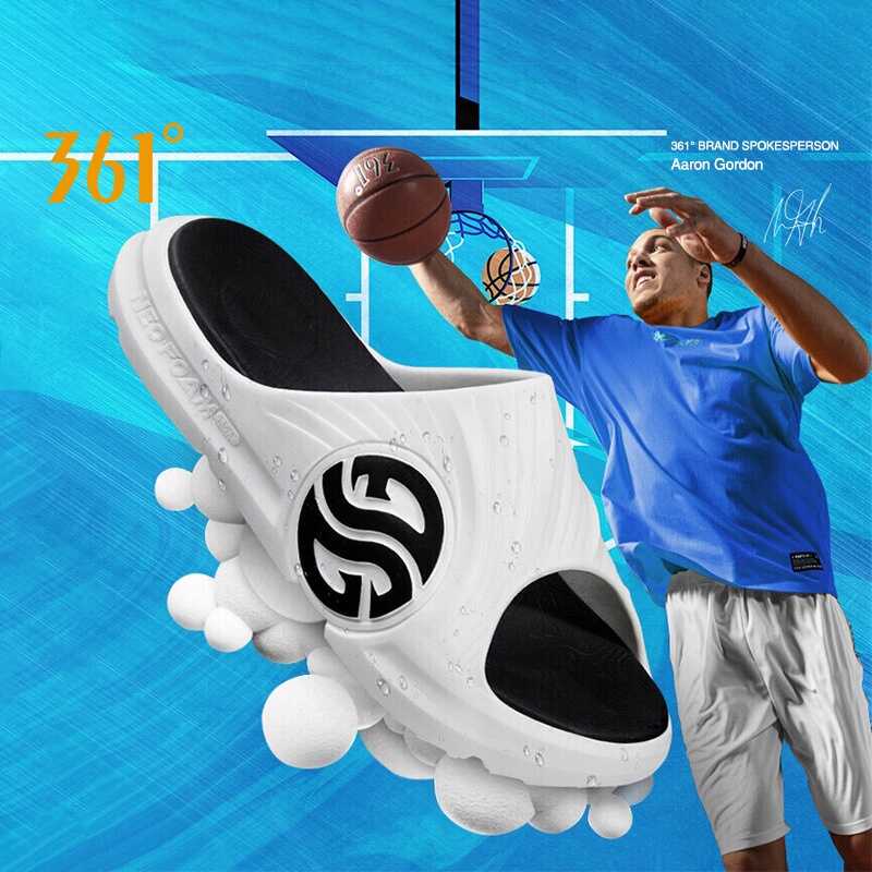 361 Degrees AG Aaron Gordon Men Slippers Non-Slip Sports Soft Elastic ...