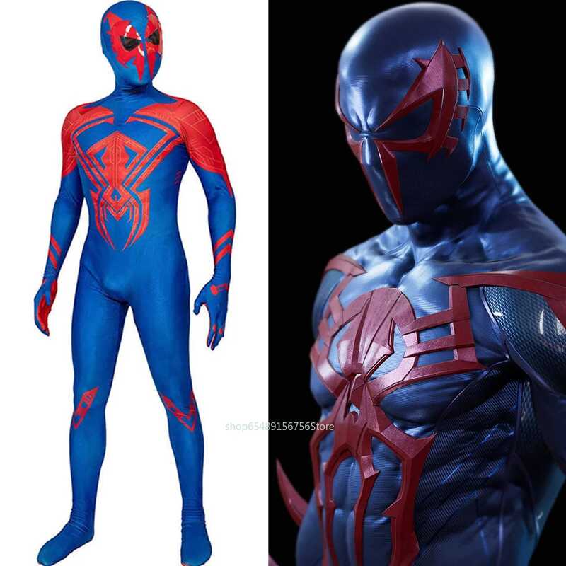Superhero 2099 Miguel O'hara Spiderman Jumpsuits Cosplay Costume ...