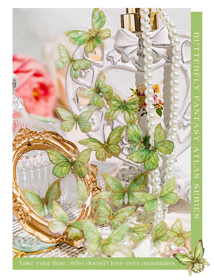 ENWEI 40 Pcs [Butterfly Fantasy Series] Vintage Journal Stickers ...