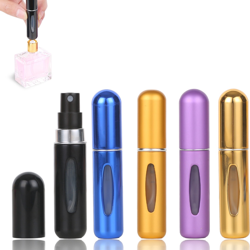 5 PCS Perfume Spray Bottle, Portable Perfume Atomizer Refillable Mini ...