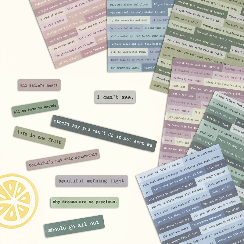 Sticker Quotes Set – Aesthetic Decorative Stickers for Art Journals ...