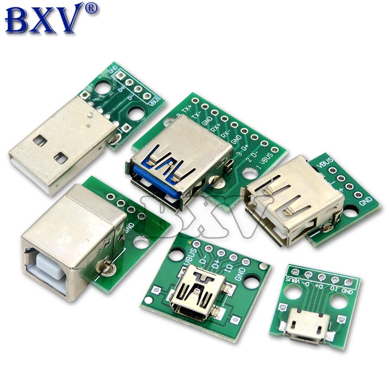 10Piece Micro Mini Usb A Male Usb 2.0 3.0 A Female Usb B Connector ...