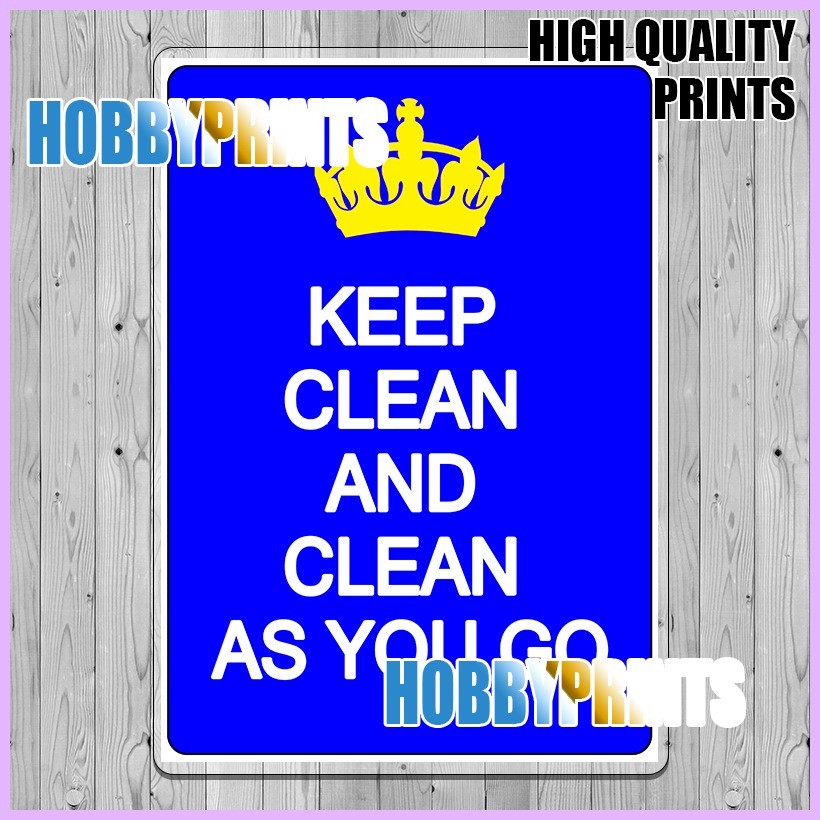 Keep Area Clean As You Go Sign Laminated Sign | Shopee Philippines