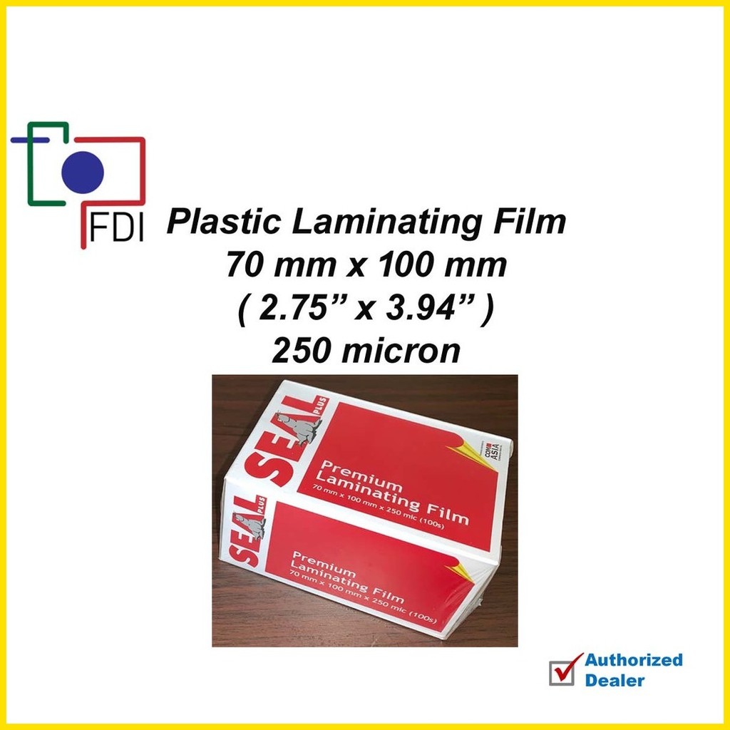 ♂ SEAL LAMINATING POUCH FILM 70 X 100 MM 2R SIZE 250 mic microns GMP ...