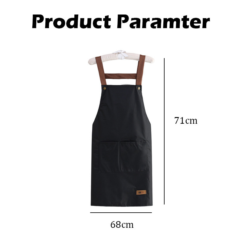 Kitchen Waterproof Apron Coffee Shop Barber Working Bib Kitchen Cooking ...