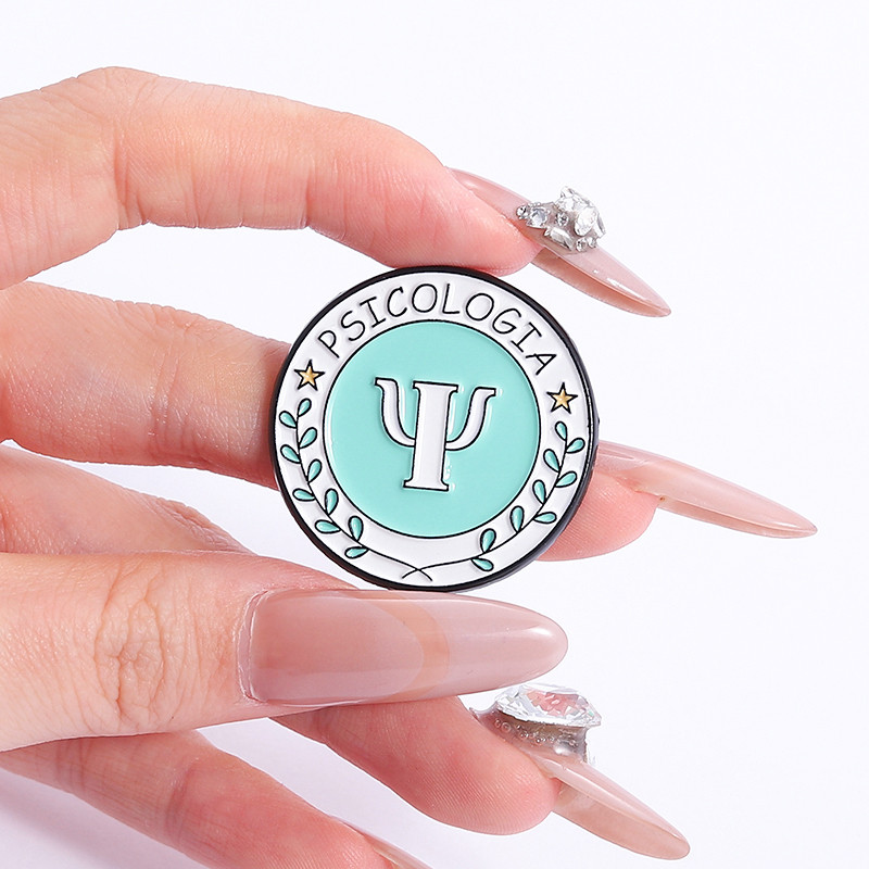 Psychology Mental Health Enamel Pins Psych Major Brooches Red Heart ...