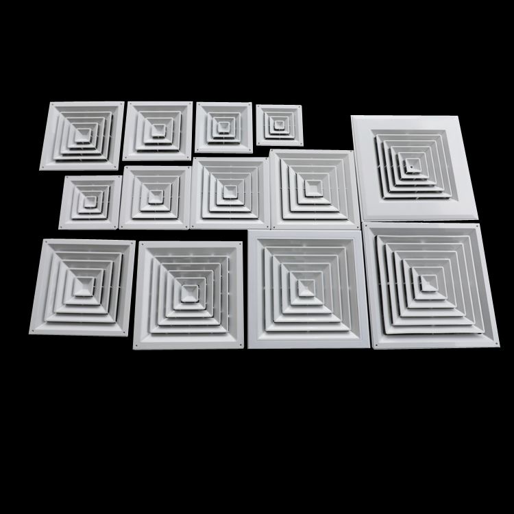 Thick Plastic Steel ABS Diffuser Central air Conditioner Four-Sided air outlet Blind Ventilation ...