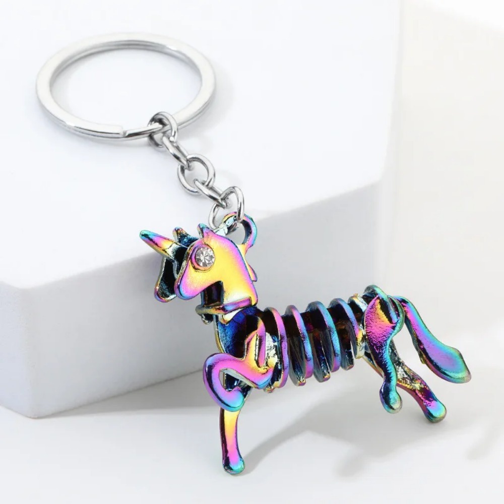Vintage Mechanical Screw Robot Keychain Creative Movable Joint ...