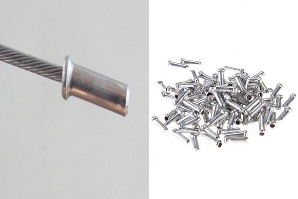 GAR 100Pcs Mini Bicycle Shifter Brake Gear Inner Cable Tips End Caps ...