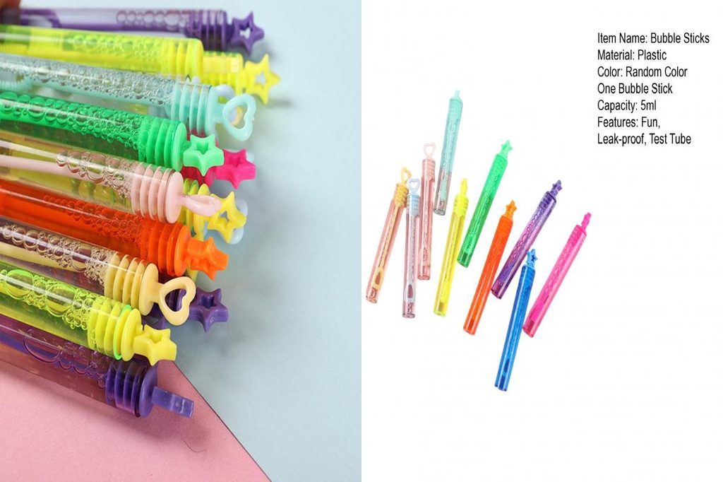 10Pcs Portable Bubble Sticks Outdoor Toy Test Tube Bubble Wands Mini ...