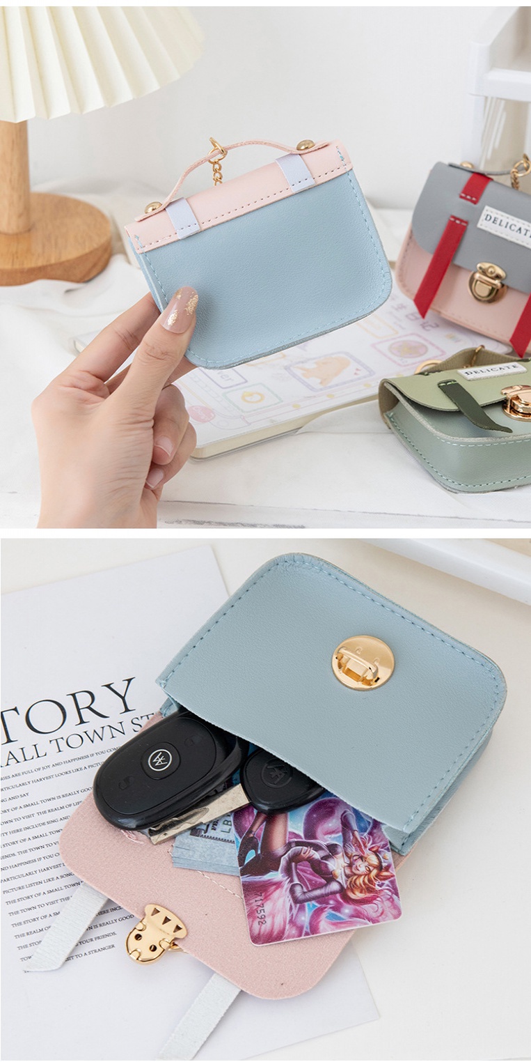 Coin Purse Cute Female Creative Mini Small Cover Lock Coin Bag Keychain ...