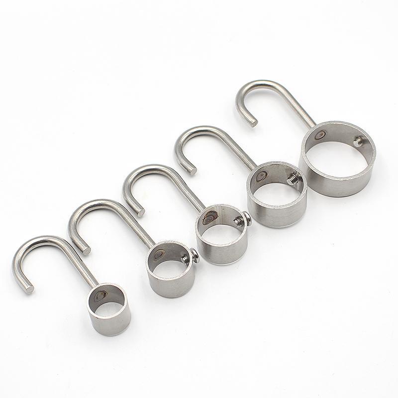 10PCS Stainless steel pipe hook through pipe hook movable hook kitchen ...