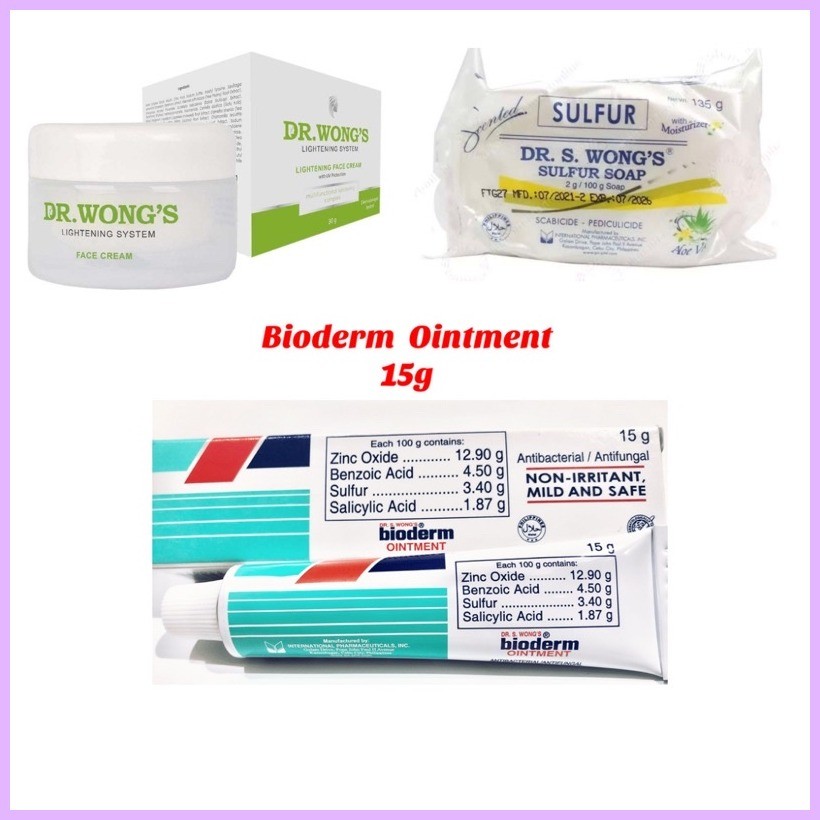 ℨ Bioderm Soap Ointment Dr Wong Sulfur Soap for Skin Repair Cleanser ...