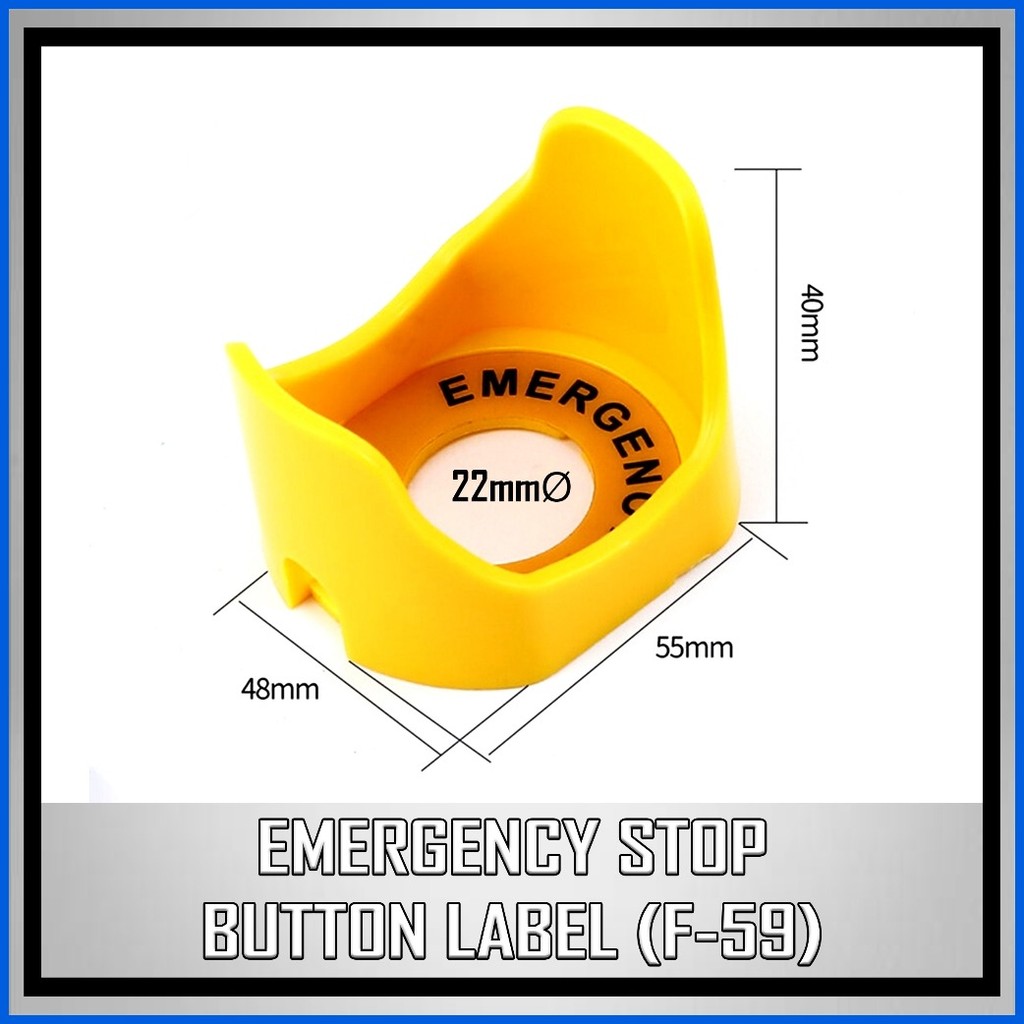 ♂ § EMERGENCY STOP BUTTON NAME PLATE / 22mm DIAMETER | Shopee Philippines