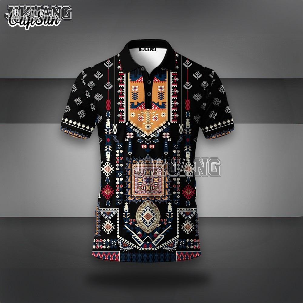 Philippine Ethnic/Tribal Asean Barong Men's Short-sleeved Shirt 3D ...