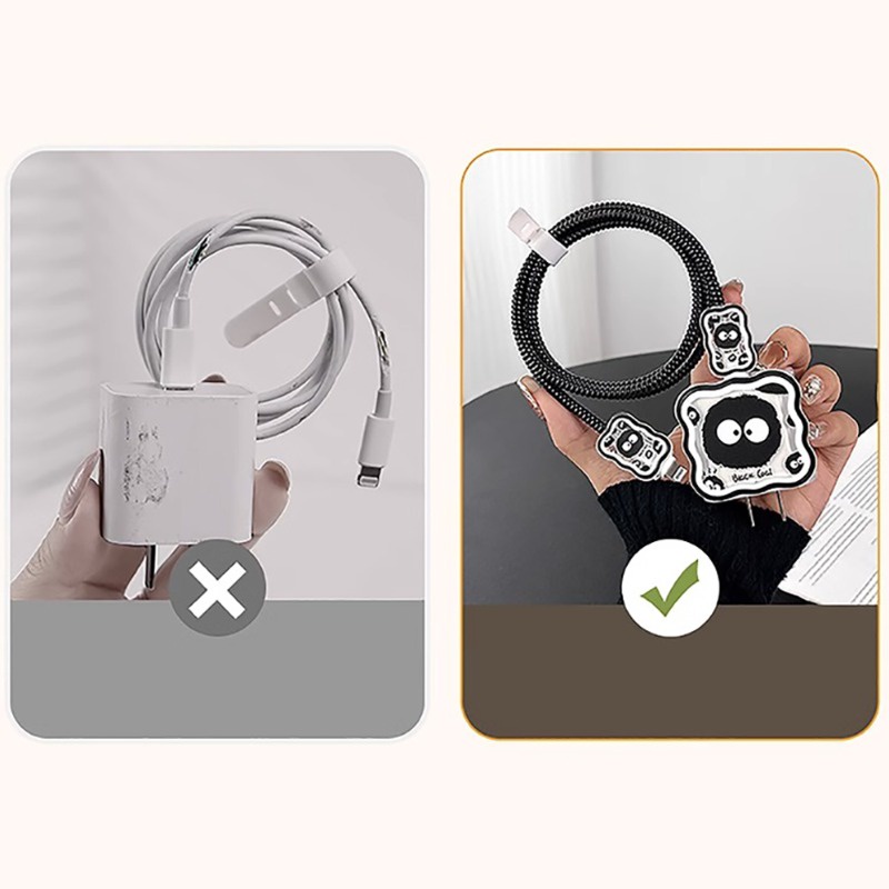 Charger Protector Cover for Apple Charger 18/20W Cartoon Briquette ...