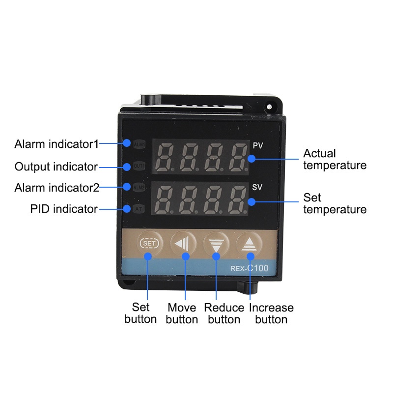 Rex C100 C400 C700 C900 Pid Digital Intelligent Industrial Temperature Controller 110v 240v 