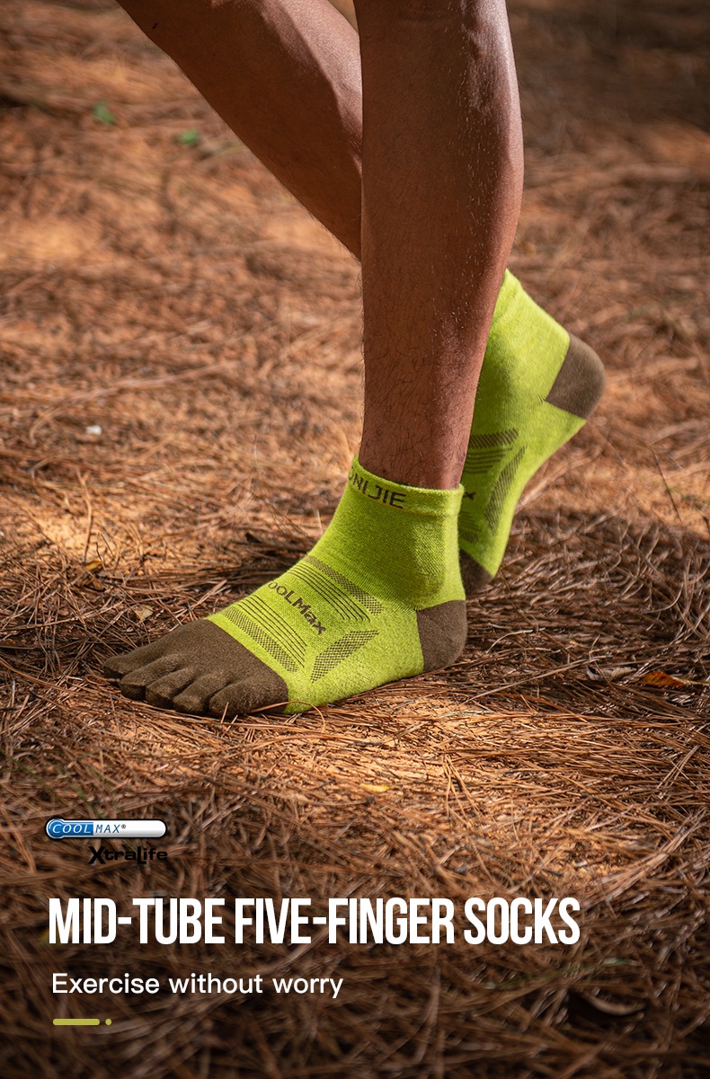 3 Pairs AONIJIE E4838 Running Toe Socks for Men and Women High Performance Athletic Running Five ...