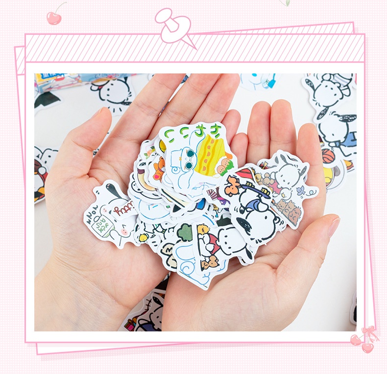 MUYA 60pcs/Box LABUBU Minions Pikachu Sanrio Collection Stickers Hello ...