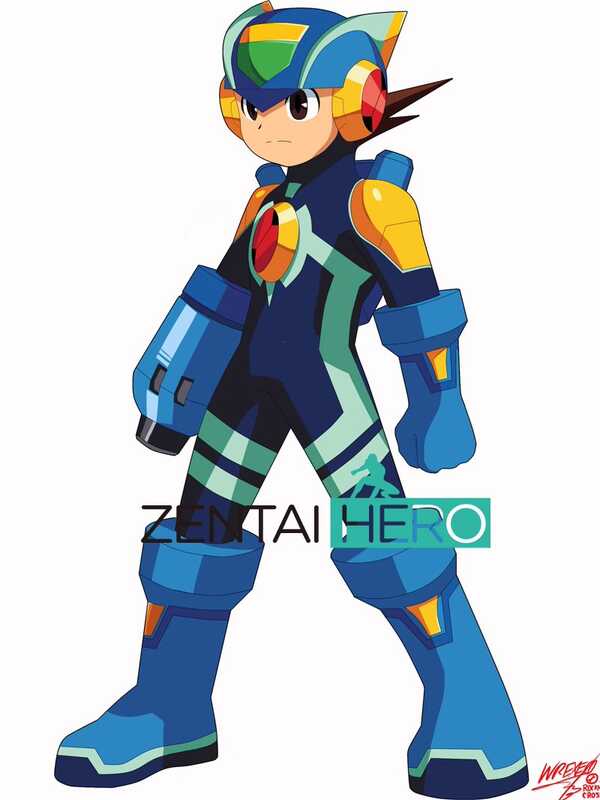 New Arrival Male EXE Comic Lycra Spandex Blue Megaman Rockman Cross ...