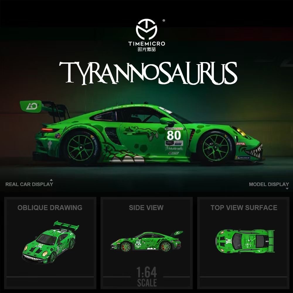 PreSale TM 1:64 911 992 GT3 RS Tyrannosaurus Diecast ama Car Model ...
