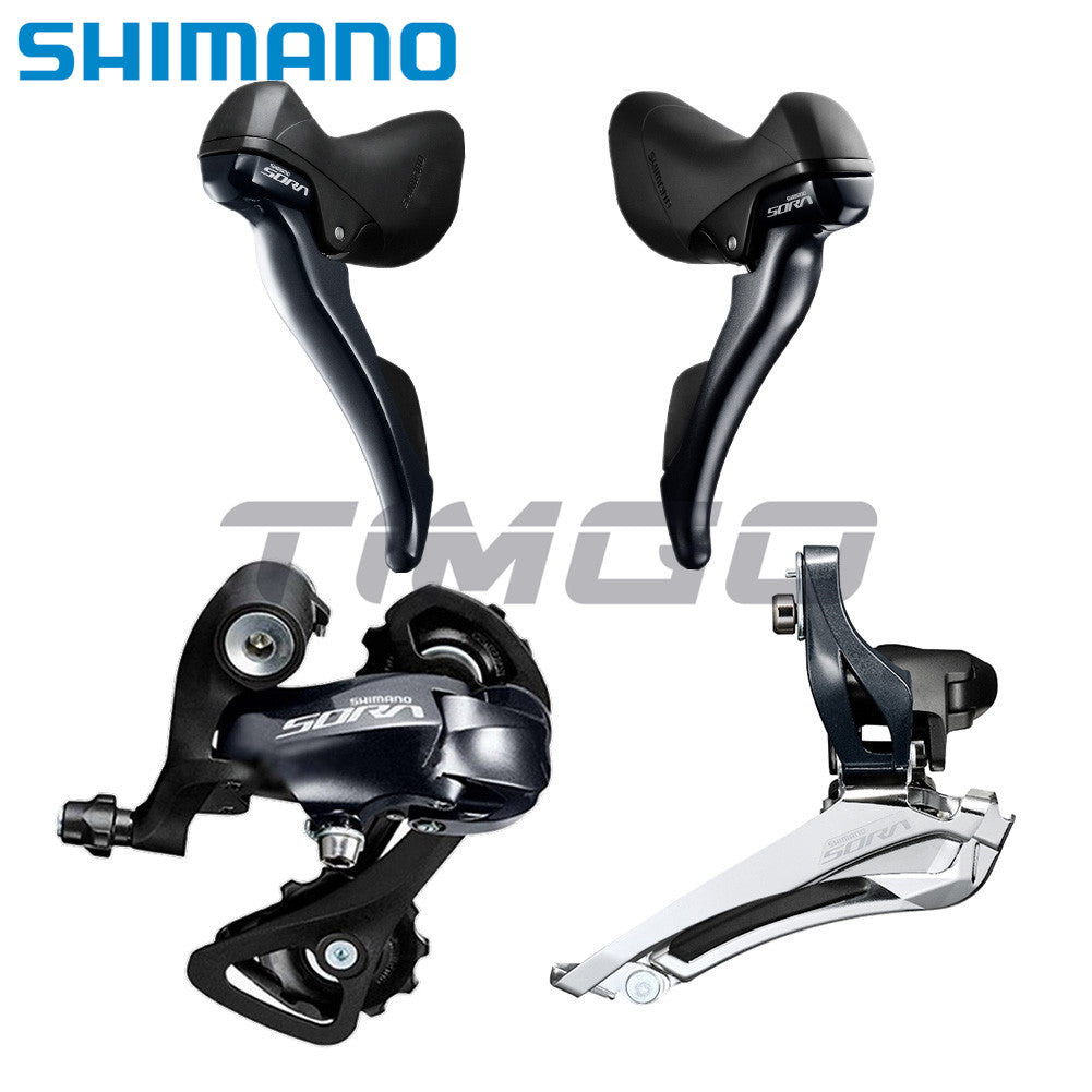 Shimano Sora R3000 Road Bike 2×9 Speed Derailleur Set Groupset FD-R3000 RD-R3000 Front Rear ...