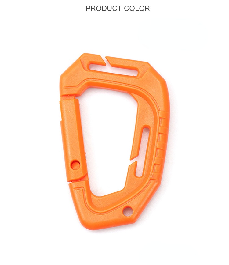 Tactical Carabiner EDC Special Ops Spring Snap Clip Plastic MOLLE ...