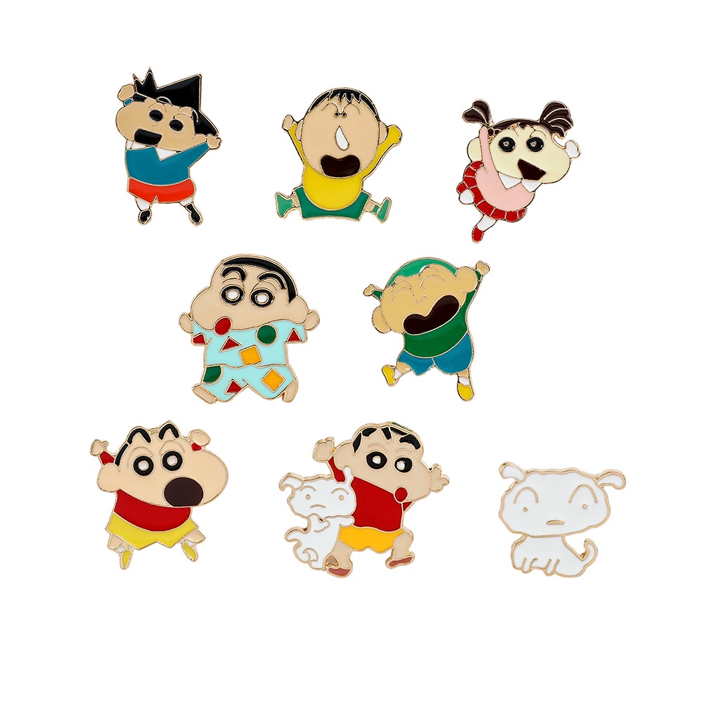 Cartoon-themed Crayon Shin-chan Metal Pin Decorative And Secure ...