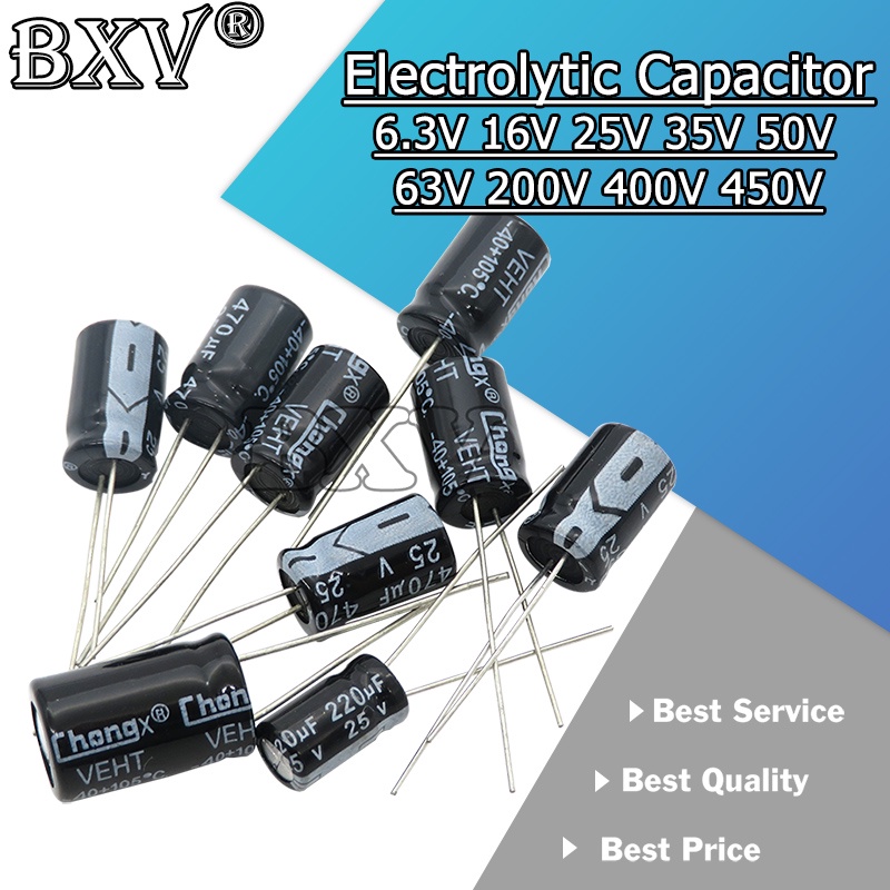 Electrolytic Capacitor 50V 63V 100V 200V 250V 400V 450V 10UF 22UF 47UF 100UF 220UF 330UF 470UF ...