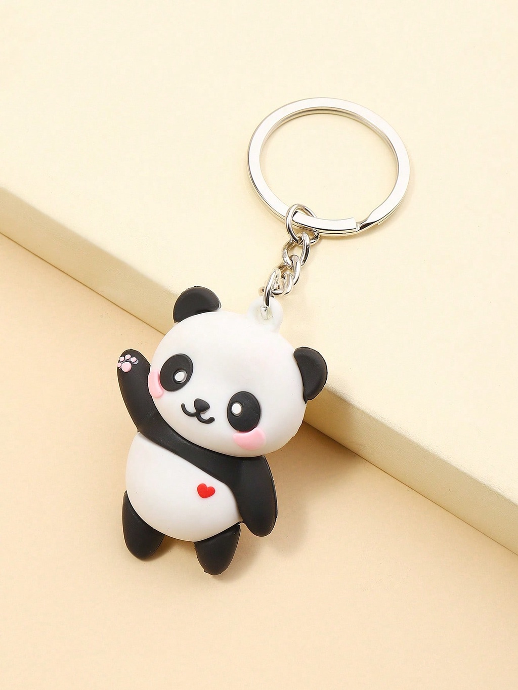 Creative Simulation Cute Panda Keychain PVC Soft Rubber Bag Pendant ...