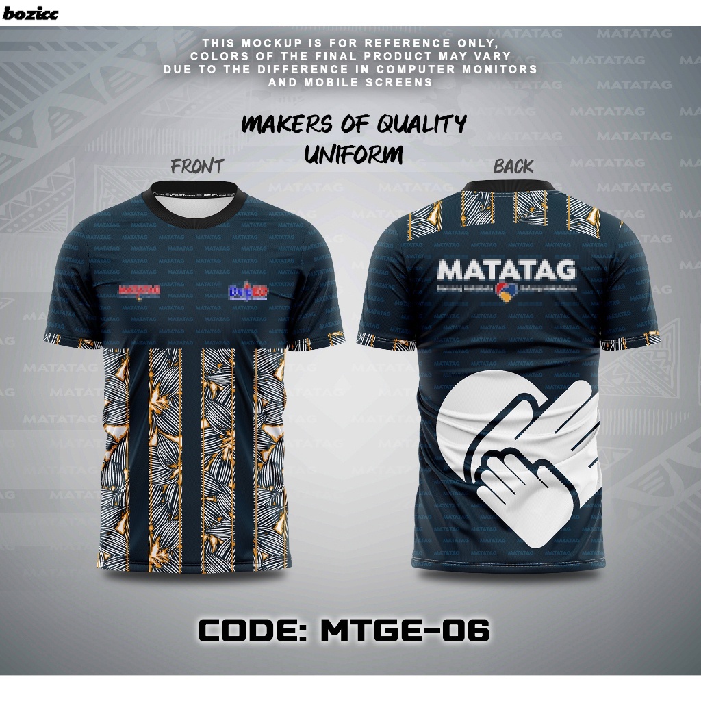 bozicc MATATAG UNIFORM SUBLIMATION DEPED BADGE TSHIRT FOR MEN AND WOMEN ...