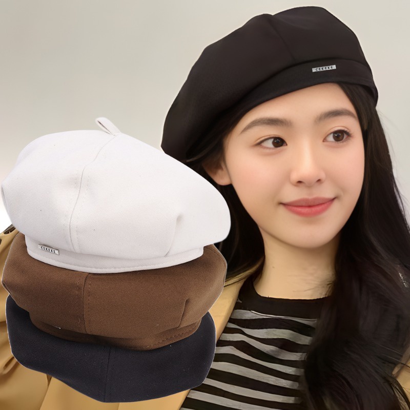 Brimless Berets - Solid Color - Autumn Winter - Artist Painter Bonnet ...