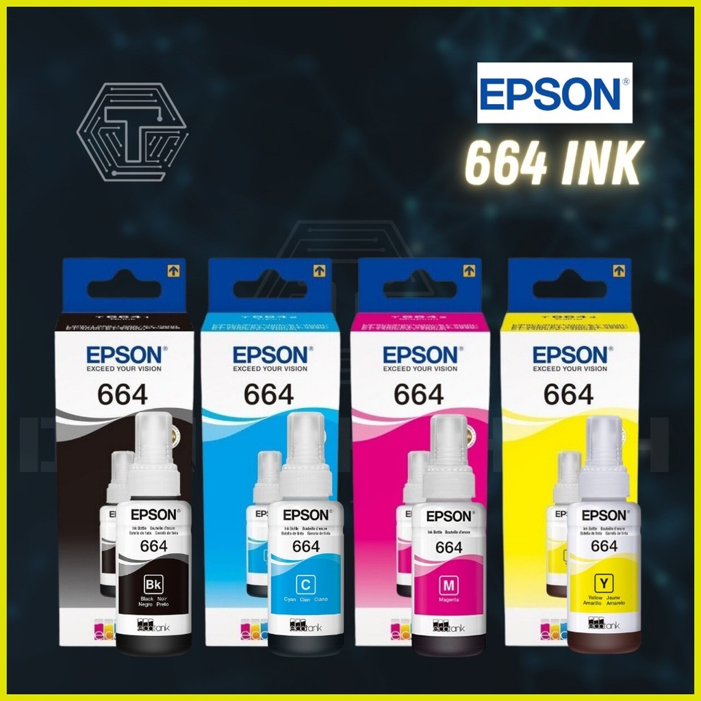 ☪ ☬ EPSON 664 INK GENUINE 100% ORIGINAL (L360 L3110 L200 L565 L220 L130 ...